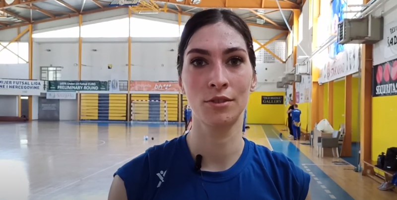 Edina Demić: Velika je čast igrati za reprezentaciju, intoniranje himne ...