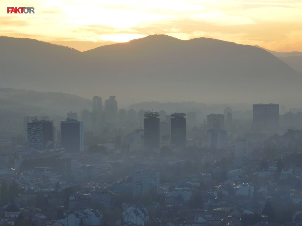 Sarajevo je jutros najzagađeniji grad u BiH, slijedi Zenica