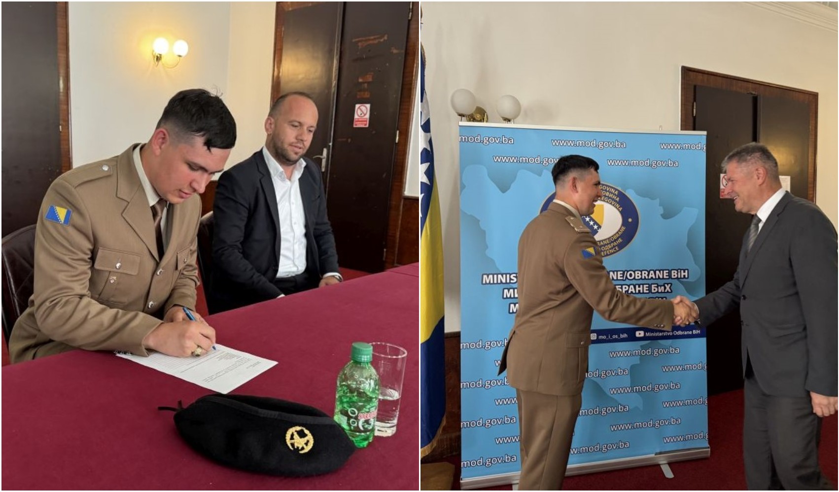 Nail Junuzović koji je diplomirao na Vojnoj akademiji kopnene vojske ...