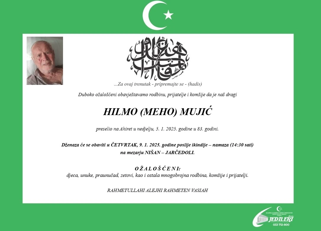 Preminuo Hilmo Mujić, autor hitova "Ja te pjesmom zovem", "Pruži ruku ...