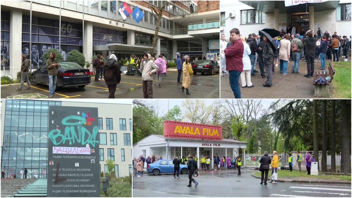 Studenti noć proveli pred zgradom RTS-a, žandarmerija i interventna policija prekinule blokadu ...