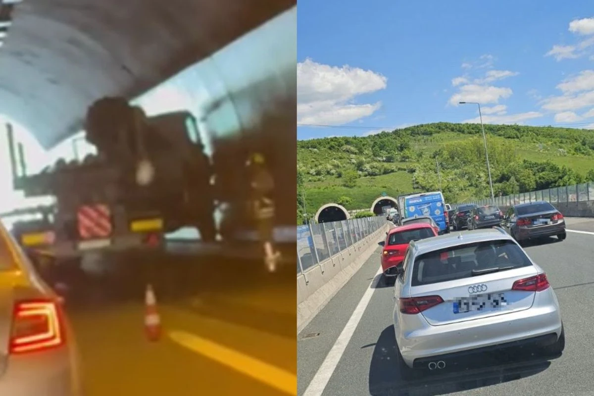 Kamionom imao nezgodu u tunelu Oštrik na autocesti kod Sarajeva, saobraćaj usporen