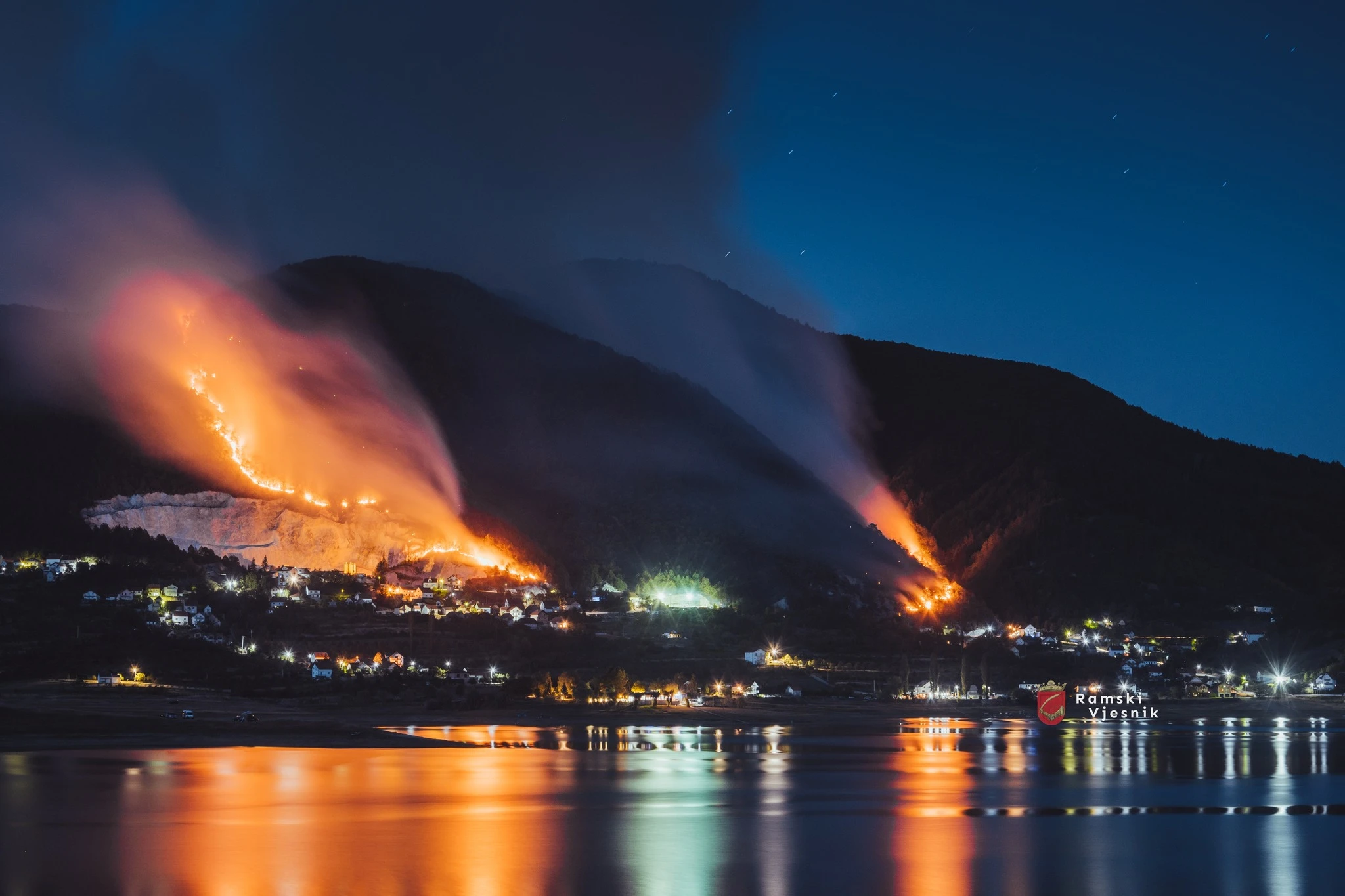 Požar kod Prozora i dalje bjesni, noć je neizvjesna